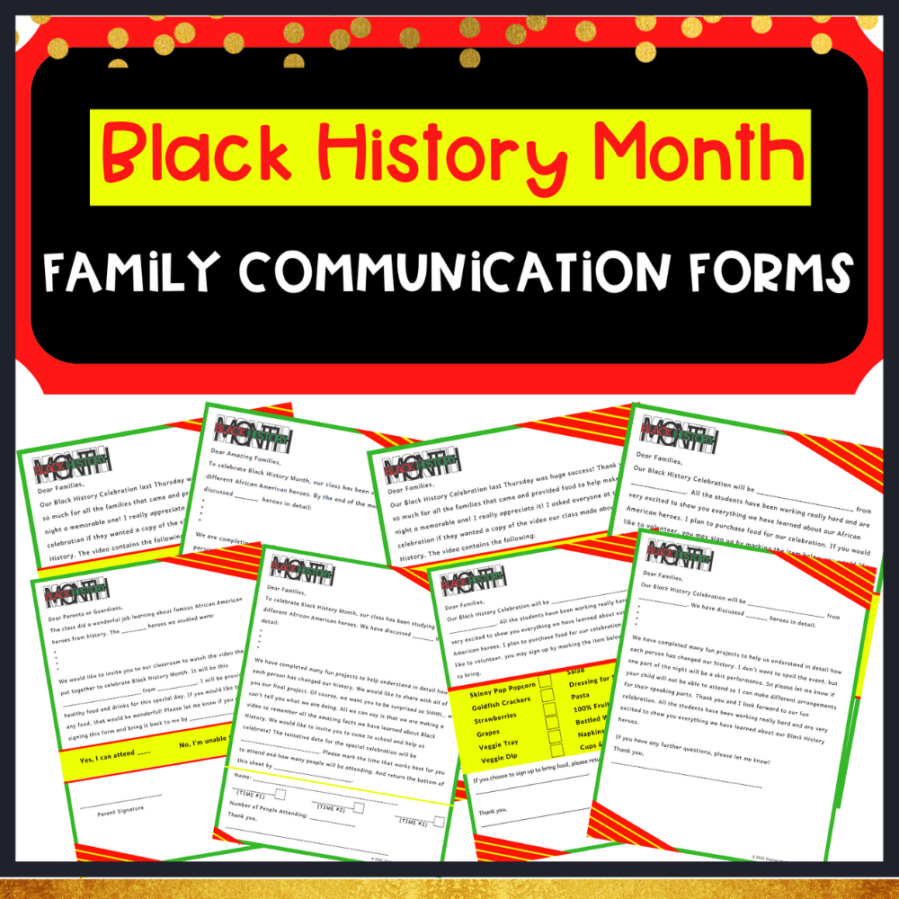 Black History Month Skit Family Communication Forms ...